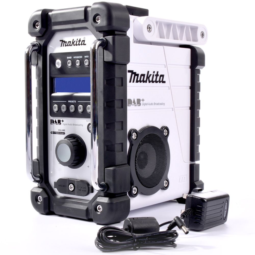 Makita DMR110W DAB/DAB+ Jobsite Radio White – White, Milne & Co ...